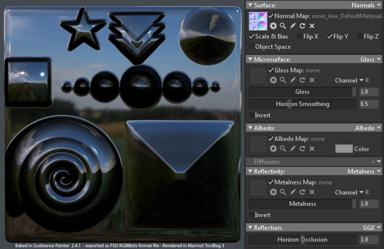 Normal map Algorithm : Marmoset Toolbag 3 | Puppet-Master